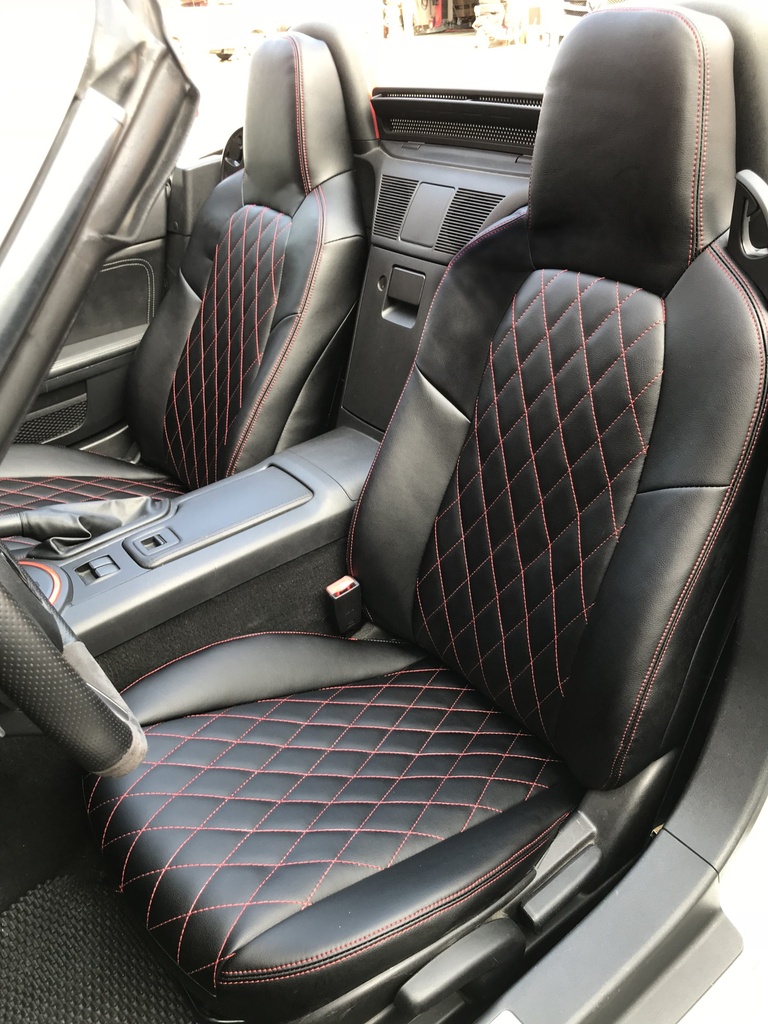 Quilted Seat Covers (Diamond Stitching) For Miata NC | CarbonMiata